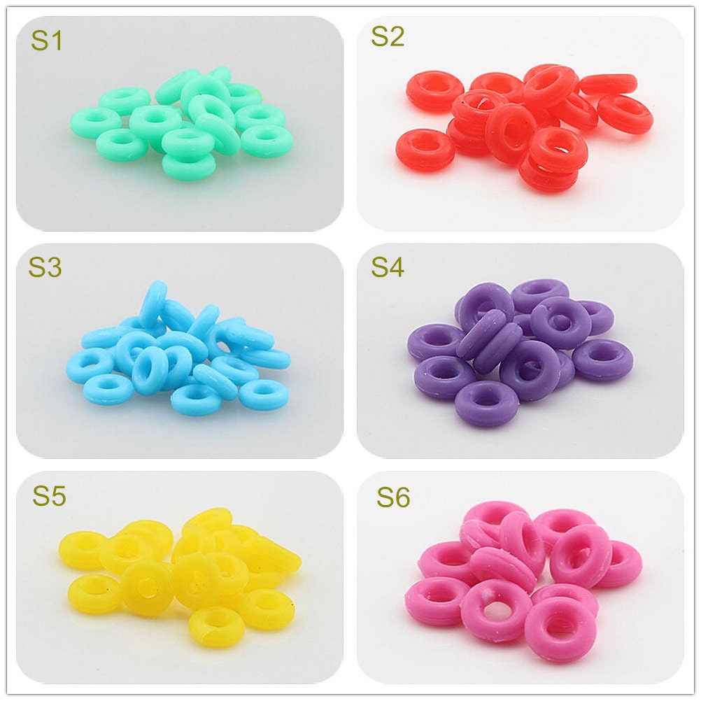 10 Pieces Color O Ring Circle Rubber Ring Silicone Ring Closed Type ...