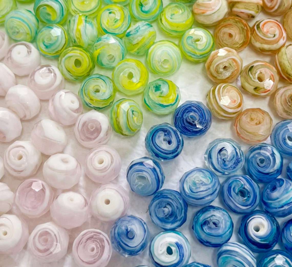 10pieces of Single Color Glazed Bead 12x10mm Color Shaped Glass Beads ...