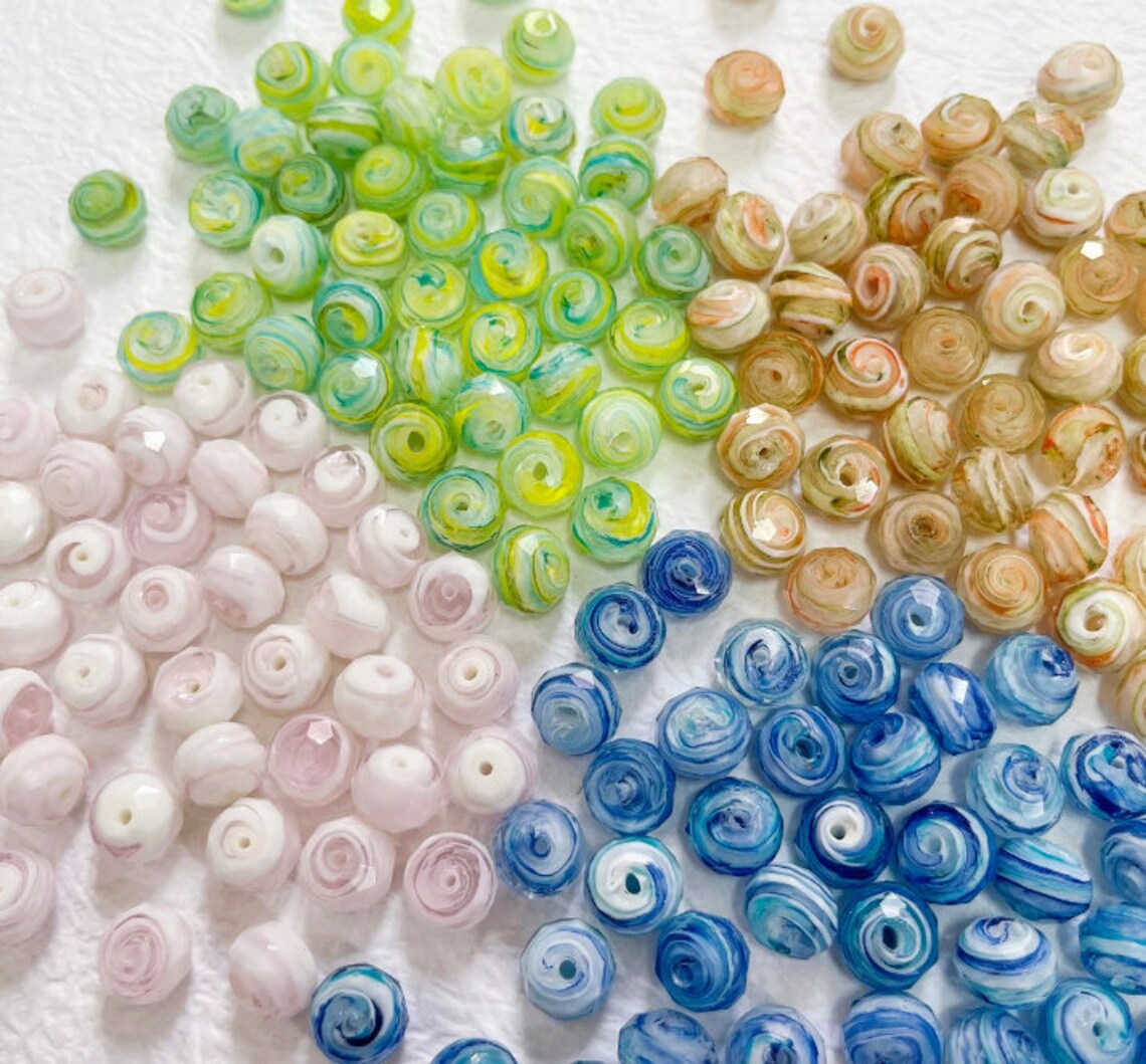 10pieces of Single Color Glazed Bead 12x10mm Color Shaped Glass Beads ...