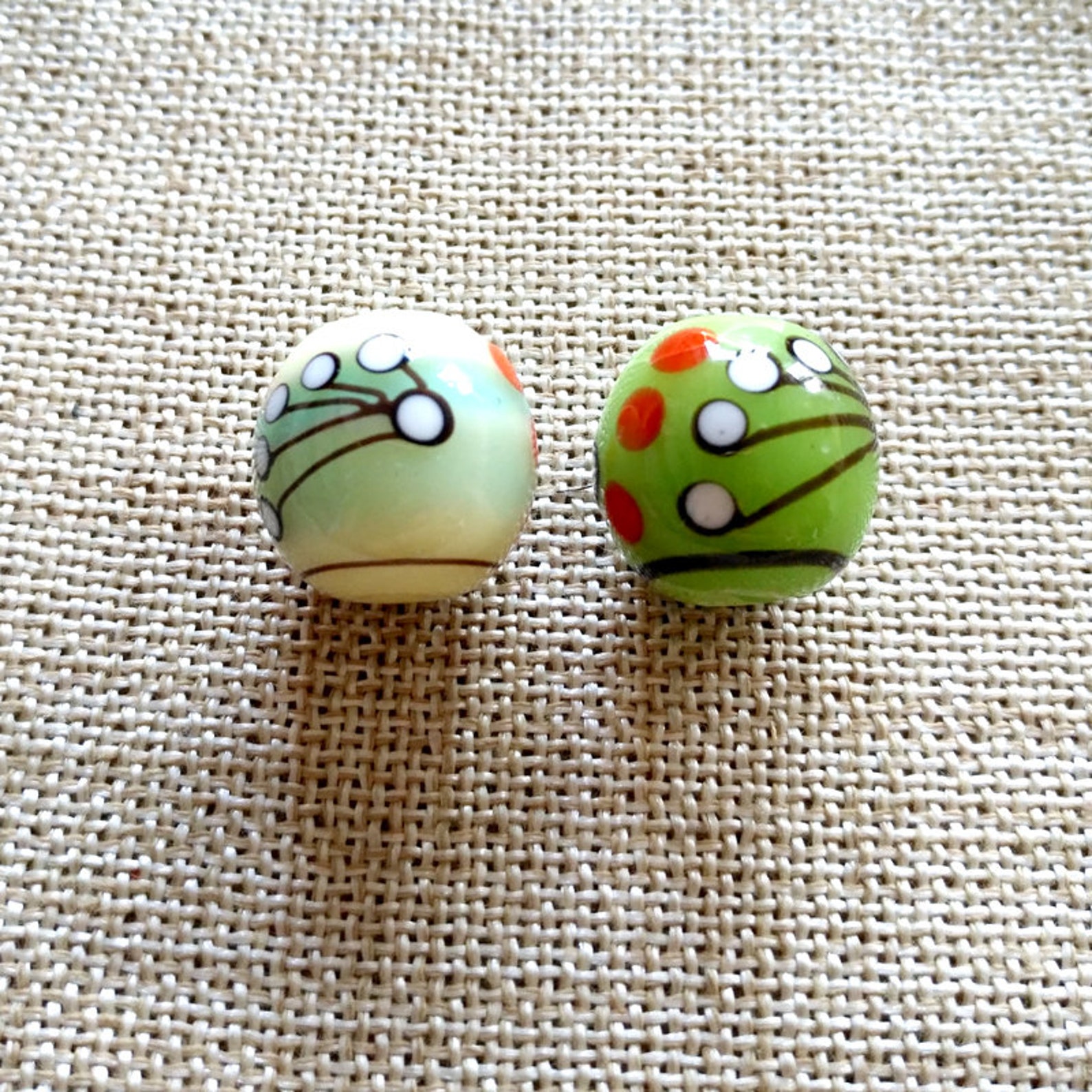 14mm 16mm Lamp Work Dots Glaze Beads Bless Bead Glass Beads Lucky Bead ...