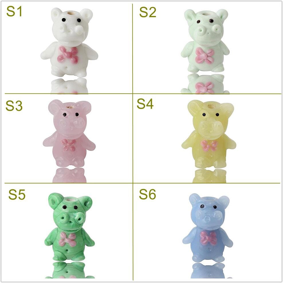 13x22mm Glazed Bead Hippo Glass Beads Handmade Bead Glaze Bead | Etsy