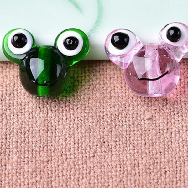 Glass Frog Bead - Etsy
