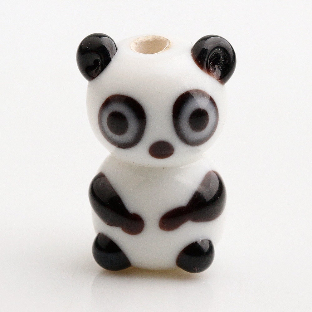 11x18mm Panda Glazed Bead Glass Beads Animal Bead Charm Bracelet DIY ...