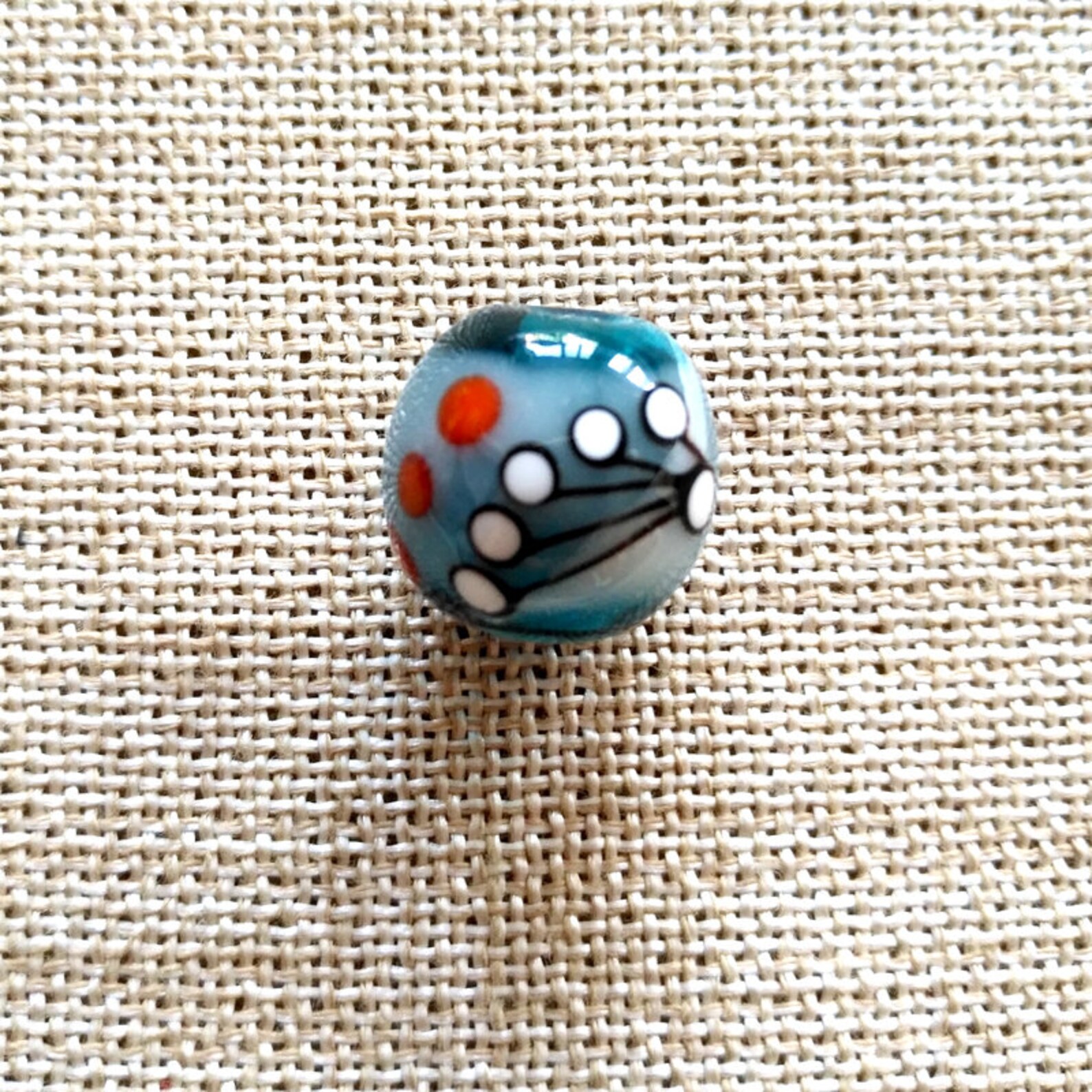 14mm 16mm Lamp Work Dots Glaze Beads Bless Bead Glass Beads Lucky Bead ...