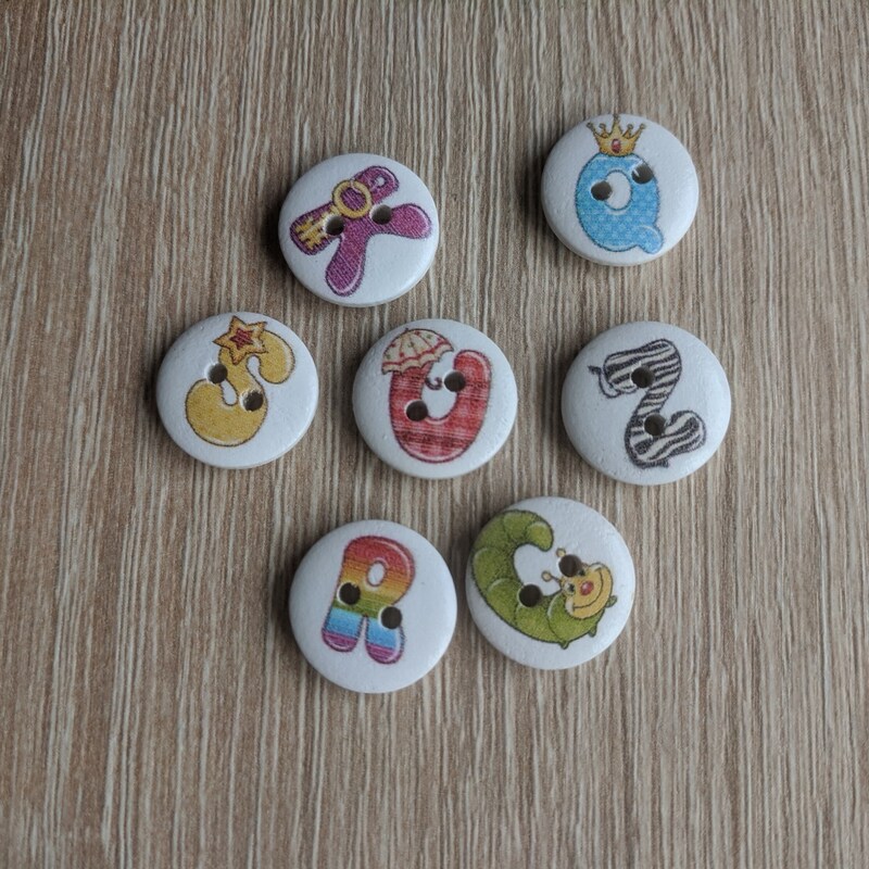 Alphabet Buttons - Etsy