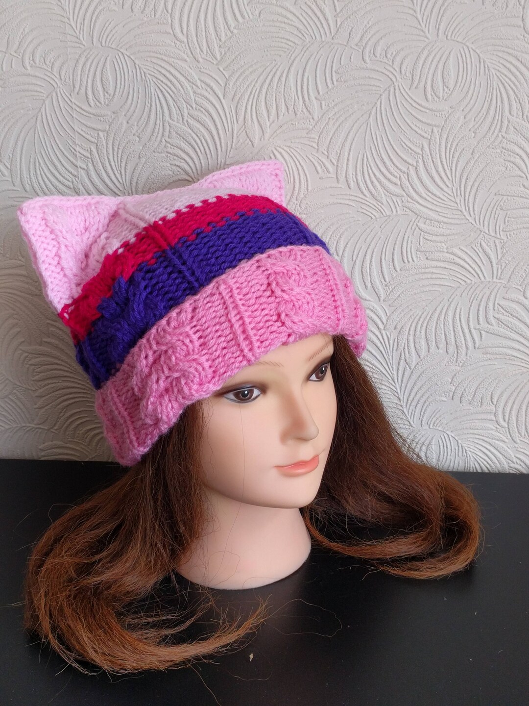 Pussyhat 2024/ Women's March Cat Ear Beanie/ Childless Cat Lady Hat ...