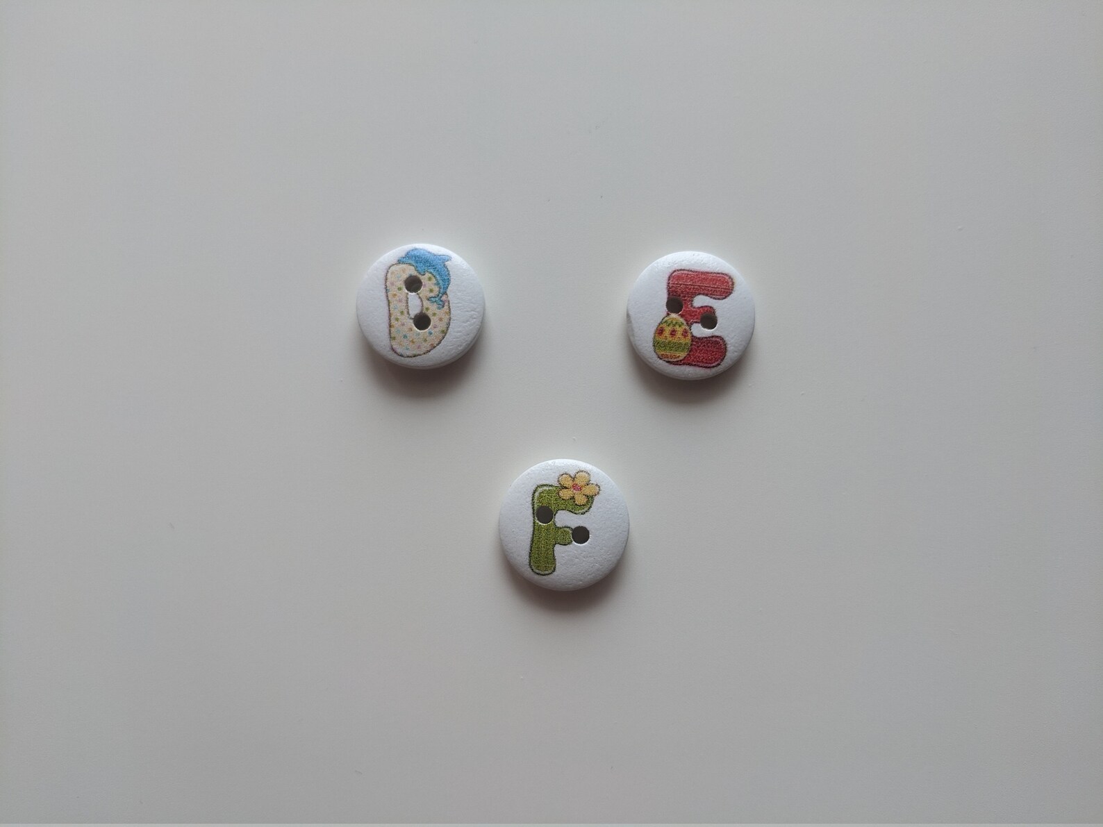 Set of 10 Pieces Alphabet Letter Buttons/ Wooden Buttons X 10/ - Etsy