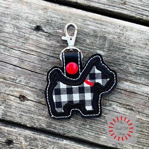 Scotty Dog Keychain, Scottie Dog Key Chain, Scottish Terrier, Scotty ...
