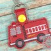 Fire Truck Keychain, Fire Truck Key Chain, Fire Truck Keyring, Fire ...