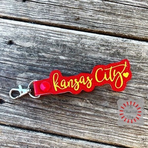 Kansas City Keychain, Kansas City Key Chain, Kansas City Key Ring, KC ...