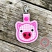 Pig Keychain, Pig Key Chain, Pig Keyring, Pig Key Ring, Hog Keychain ...