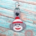 Gray Sock Monkey Keychain, Sock Monkey Key Chain, Sock Monkey Keyring ...