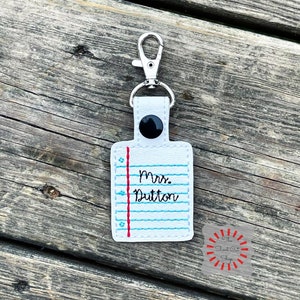 Notebook Paper Keychain, Notebook Paper Key Chain, Notebook Paper Key ...