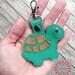 Turtle Keychain, Turtle Key Chain, Turtle Keyfob, Turtle Snap Tab ...