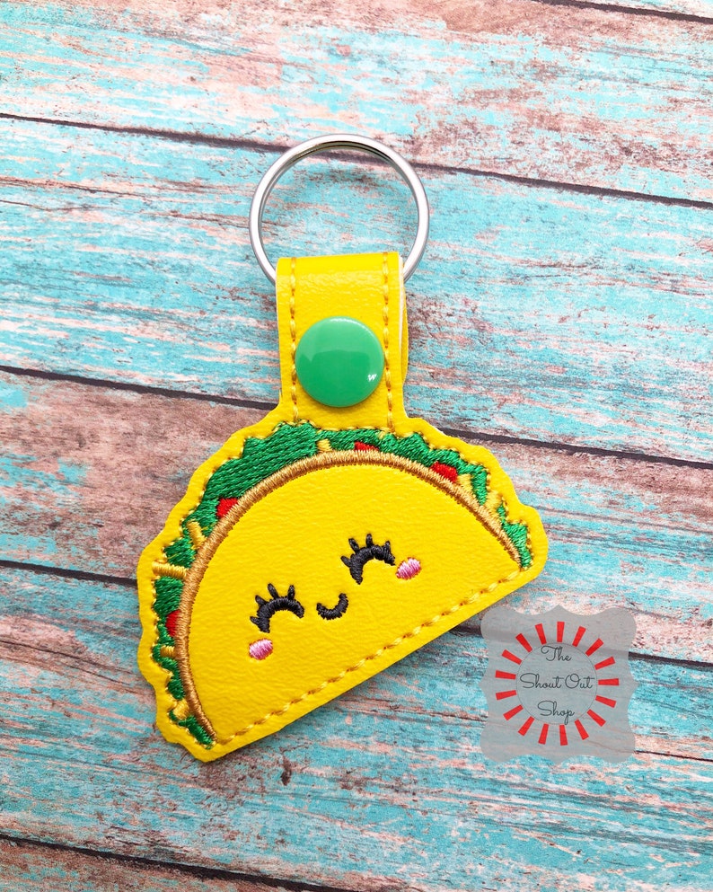 Taco Keychain Taco Key Chain Taco Keyfob Taco Key Ring - Etsy