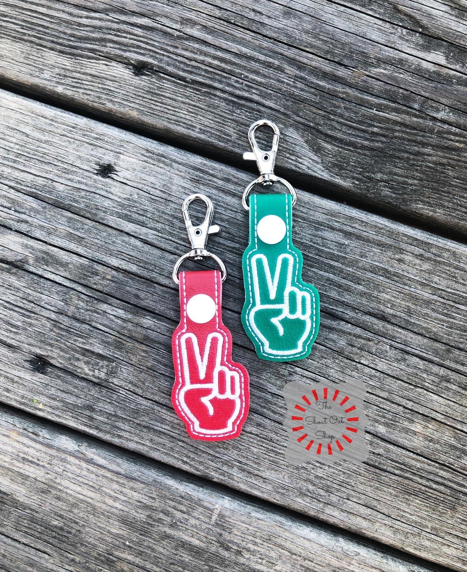 Peace Hand Sign Keychain Peace Sign Key Chain Peace Sign Key - Etsy
