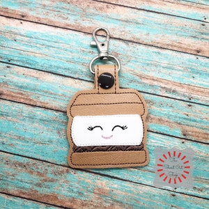 Smores Keychain, Smores Key Chain, Smores Keyring, Campfire, S'mores ...