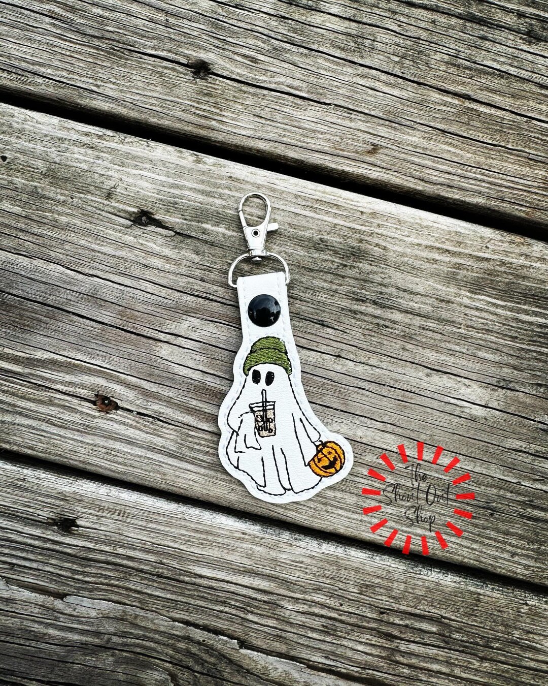 Iced Coffee Ghost Keychain, Coffee Ghost Key Chain, Coffee Keyring ...