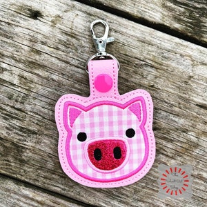 Pig Keychain, Pig Key Chain, Pig Keyring, Pig Key Ring, Hog Keychain ...