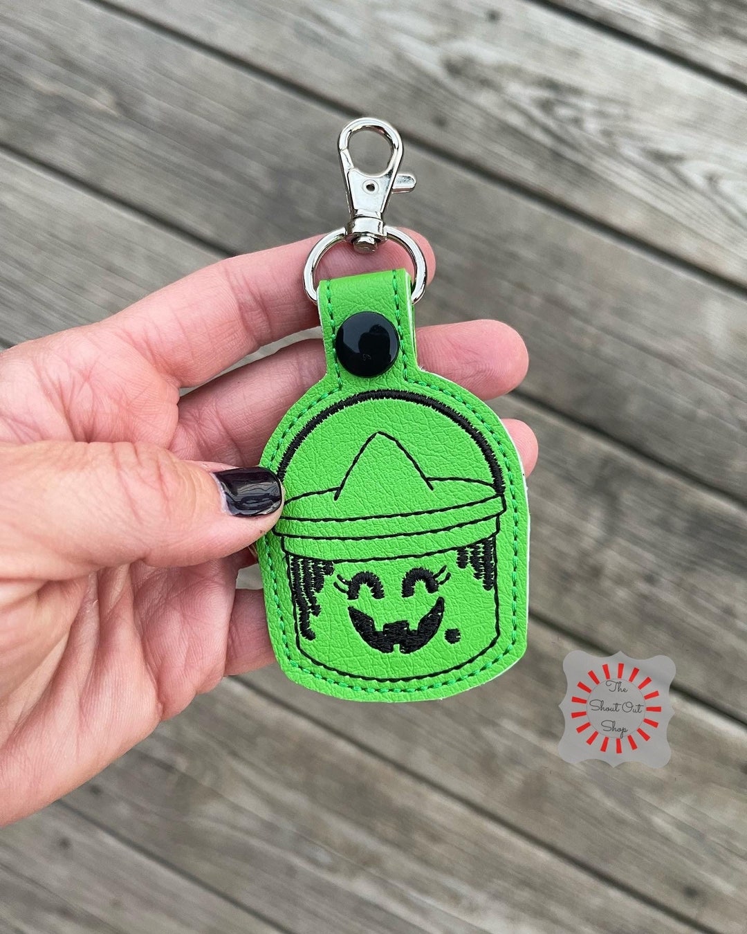 Witch Halloween Bucket Keychain, Witch Halloween Bucket Key Ring, Witch ...