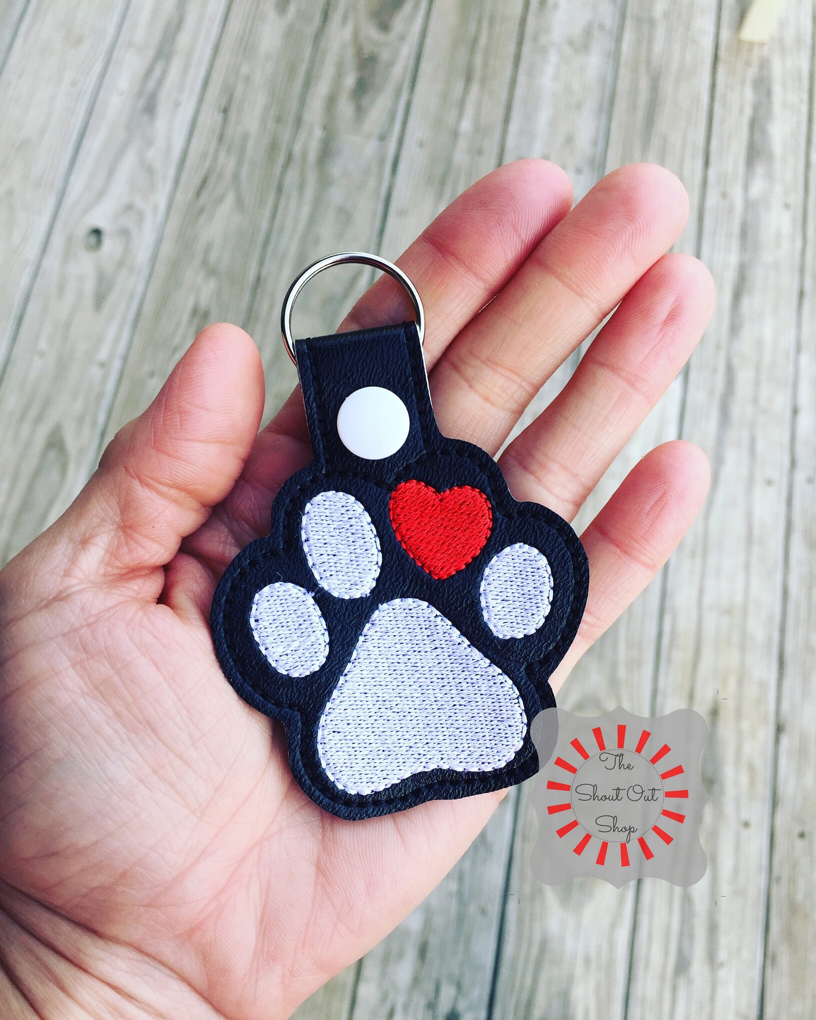 Paw Print Keychain Paw Print Key Chain Paw Print Keyfbo Paw | Etsy
