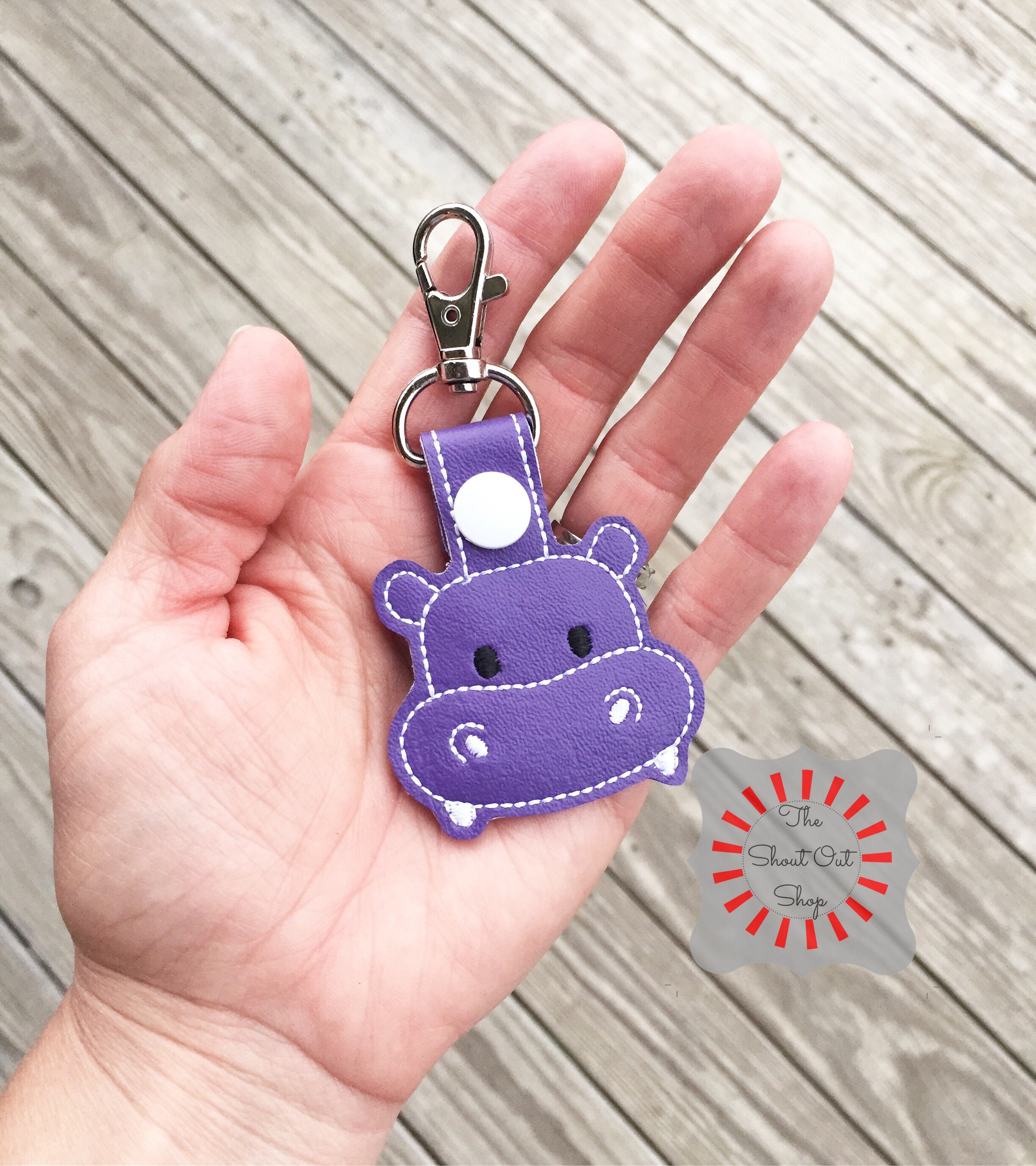 Hippo Keychain Hippopotamus Keychain Hippo Keyring Hippo - Etsy