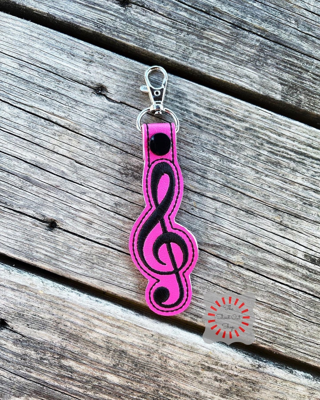 Treble Clef Keychain, Treble Clef Key Chain, Treble Clef Keyring ...