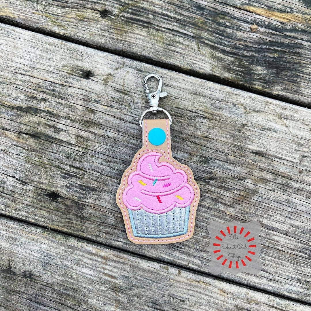 Cupcake Keychain, Cupcake Key Chain, Cupcake Keyring, Cupcake Key Ring ...