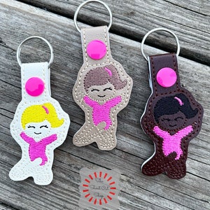 Gymnast Girl Keychain, Gymnast Girl Key Chain, Gymnastics Key Ring ...