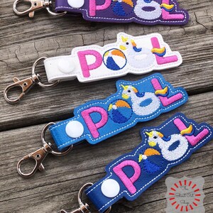 Pool Keychain, Pool Key Chain, Pool Keyring, Pool Bag, Pool Key, Summer ...