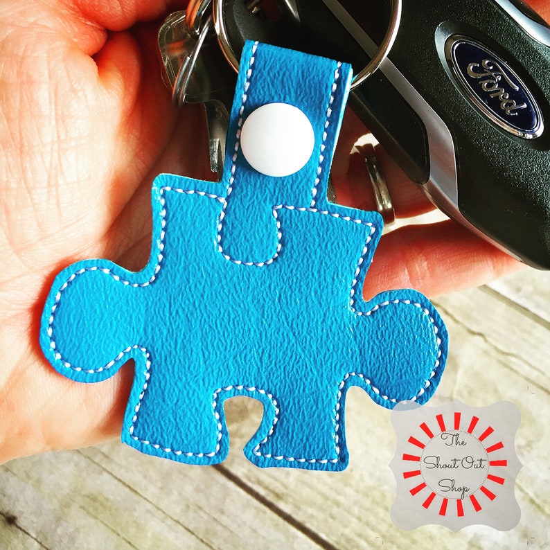 Puzzle Piece Keychain Autism Awareness Keychain Autism Mom | Etsy