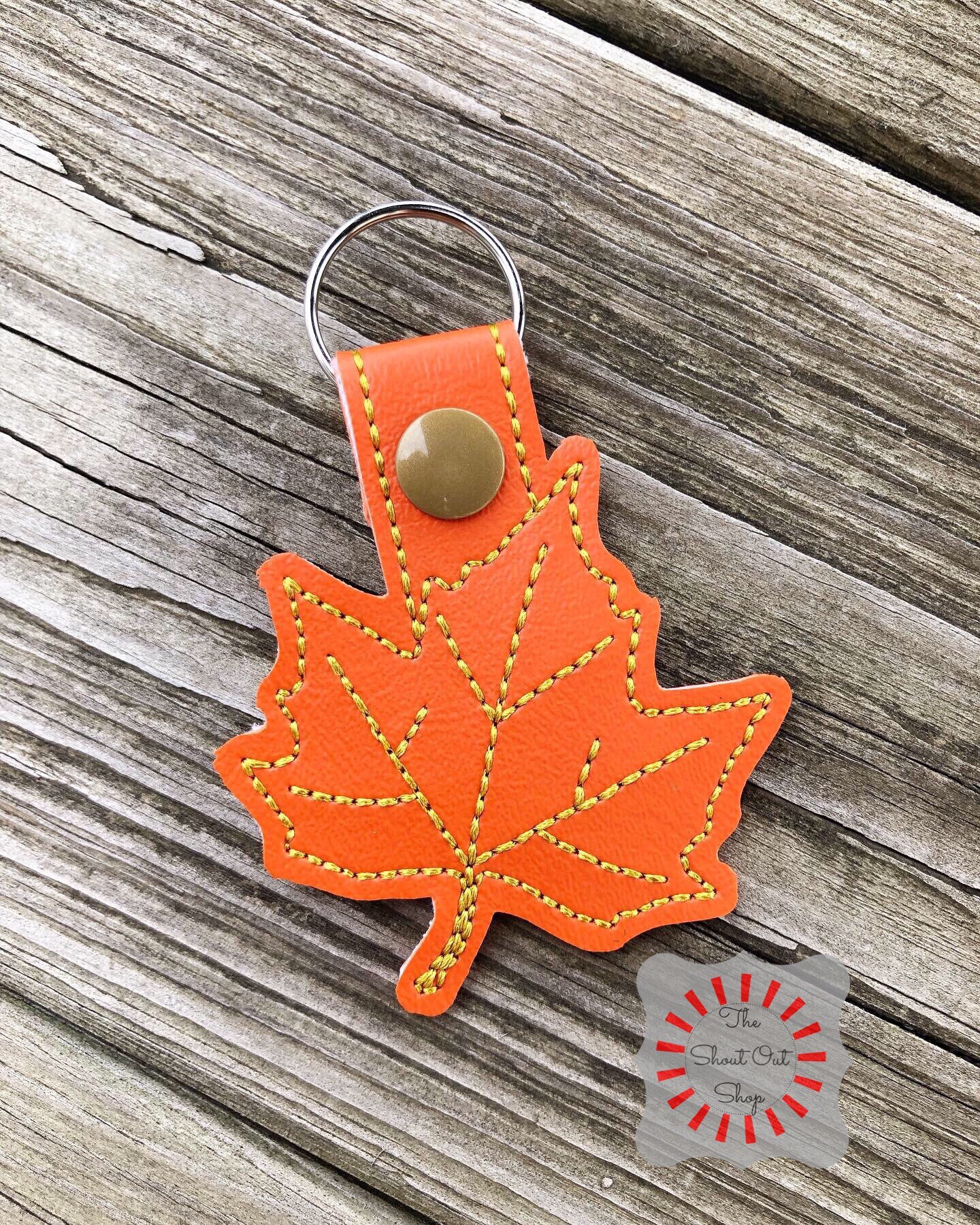 Maple Leaf Keychain Maple Leaf Key Chain Leaves Keyring | Etsy