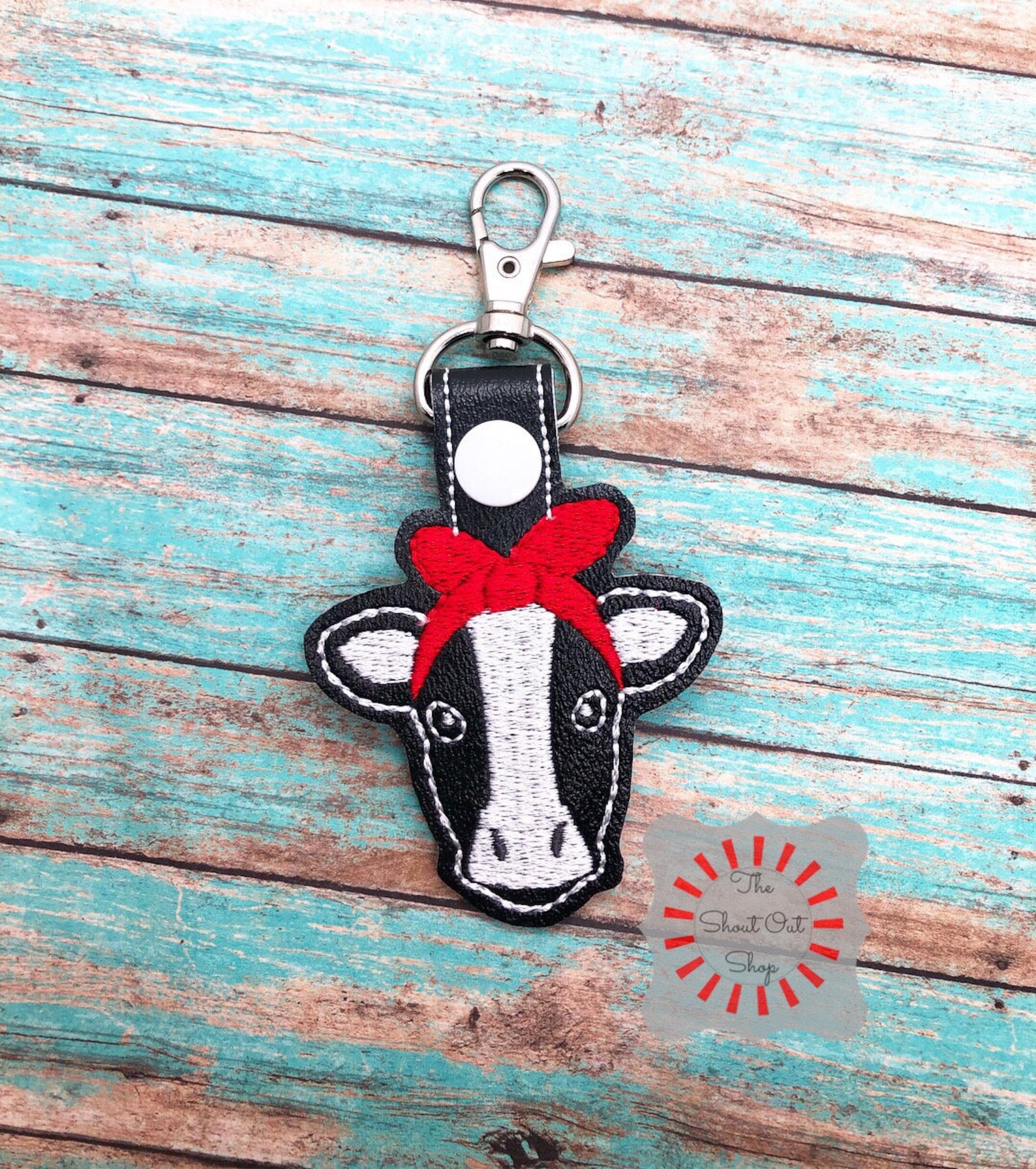 Cow Keychain Cow Key Chain Cow Keyring Cow Keyfob Cow With - Etsy