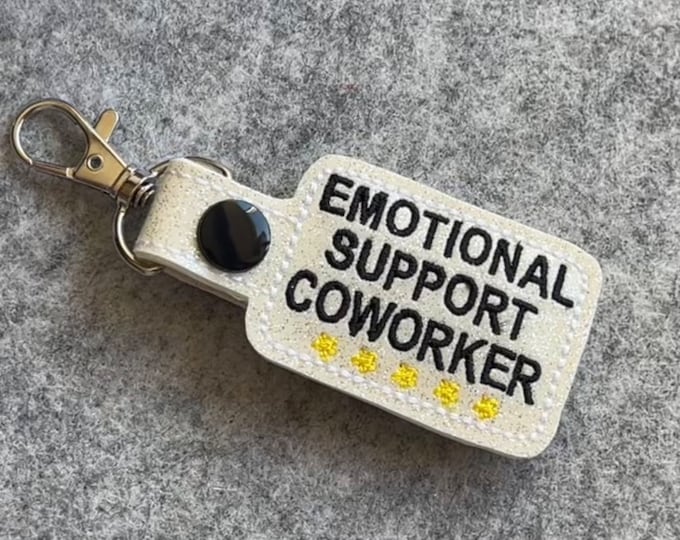 Emotional Support Coworker Keychain, Emotional Support Key Chain ...
