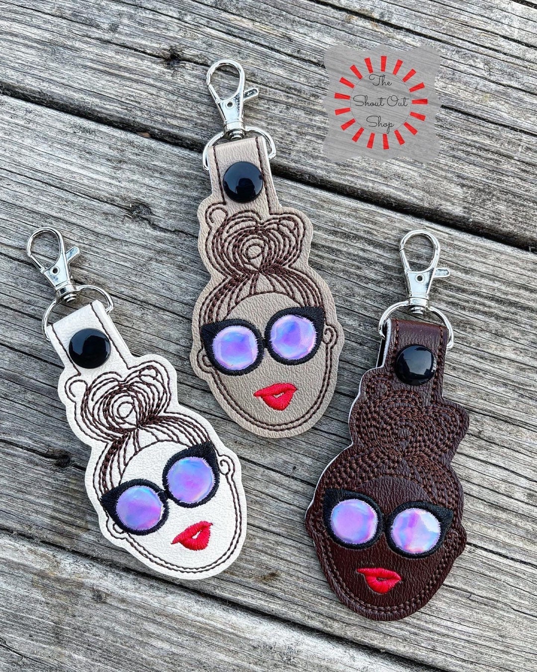 Sunglasses Mama Keychain, Sunglasses Girl Key Chain, Summer Girl ...