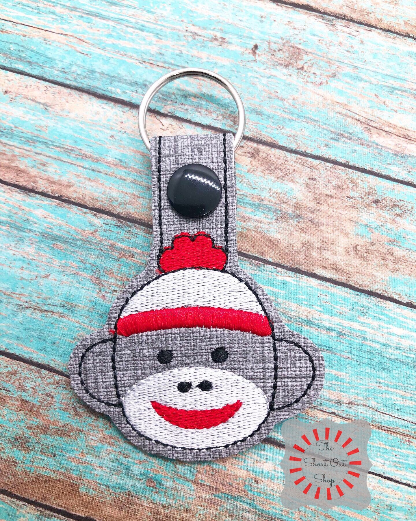 Gray Sock Monkey Keychain Sock Monkey Key Chain Sock Monkey - Etsy