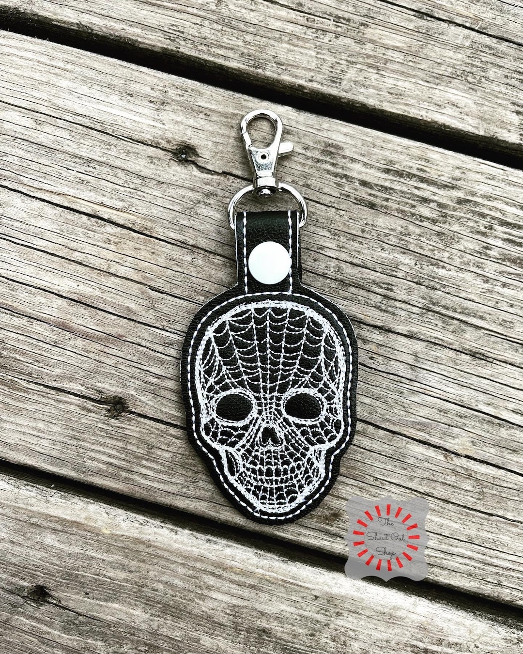 Webbed Skeleton Keychain, Webbed Skeleton Key Ring, Skeleton Key Chain ...
