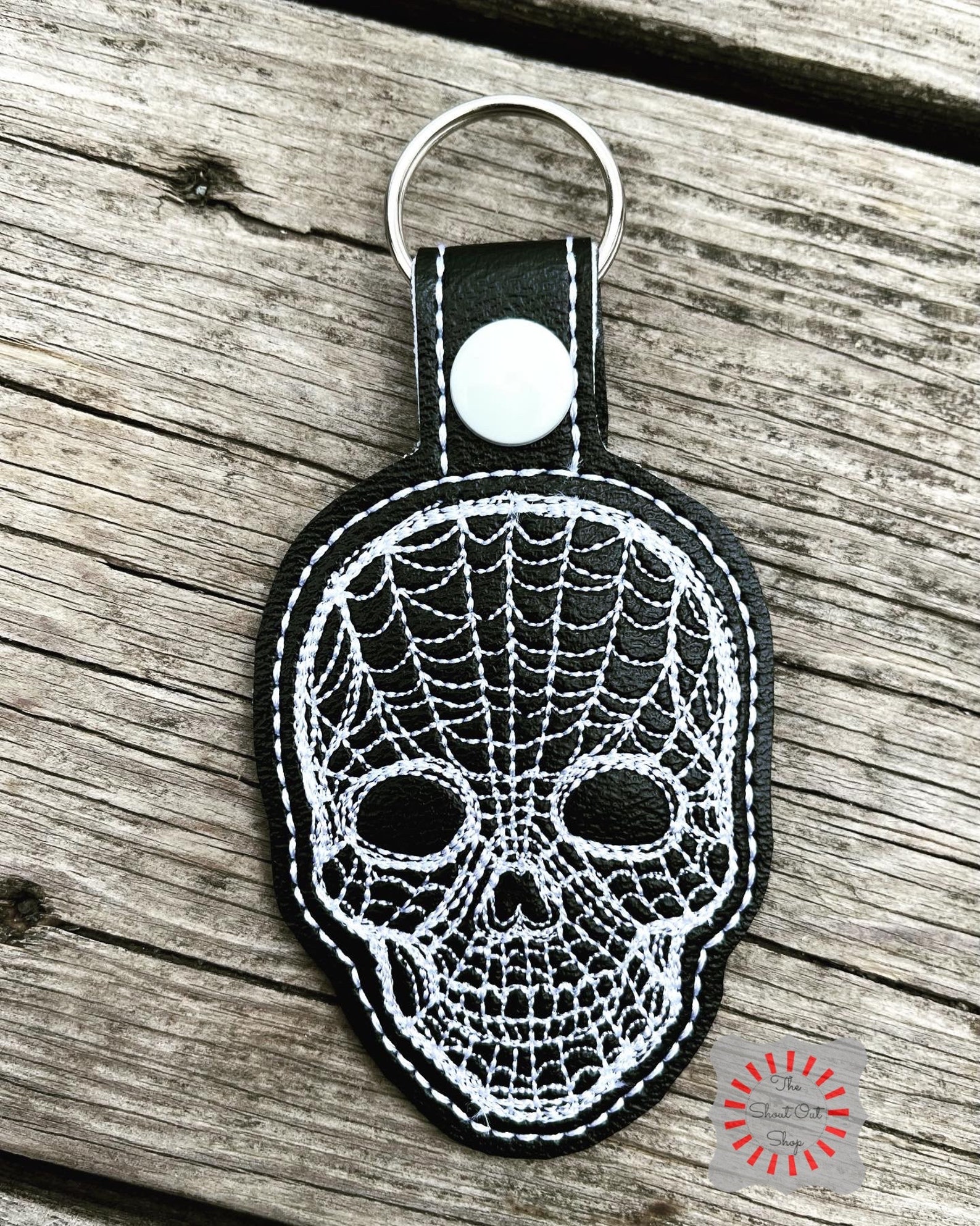 Webbed Skeleton Keychain Webbed Skeleton Key Ring Skeleton - Etsy