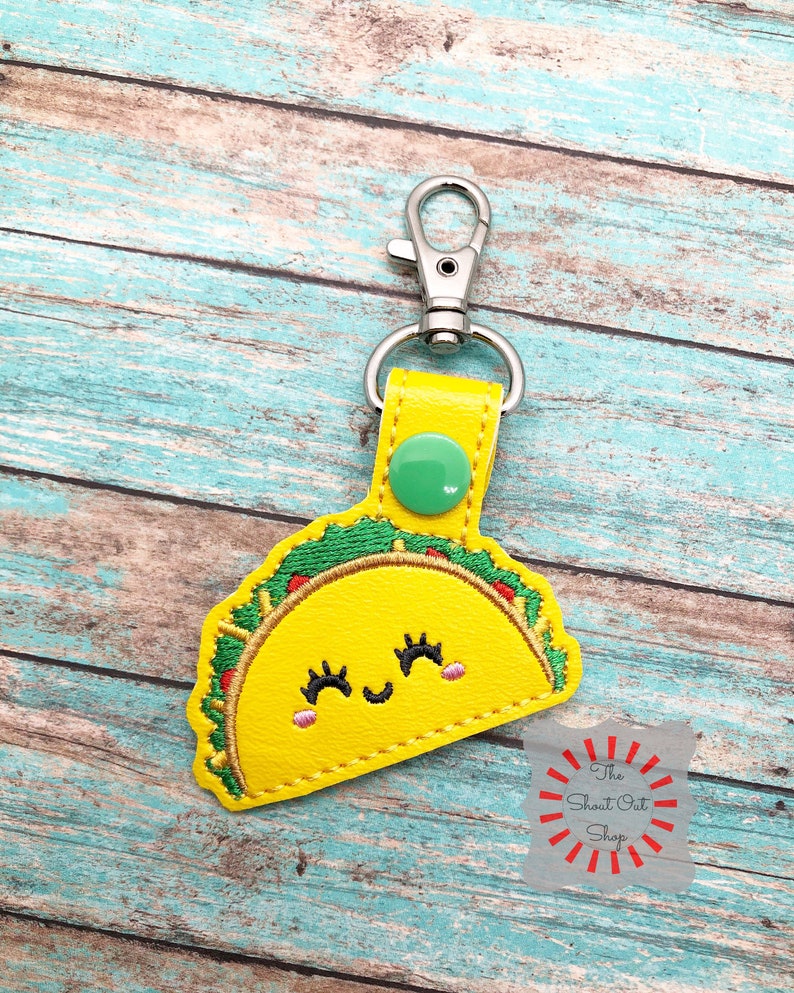 Taco Keychain Taco Key Chain Taco Keyfob Taco Key Ring | Etsy