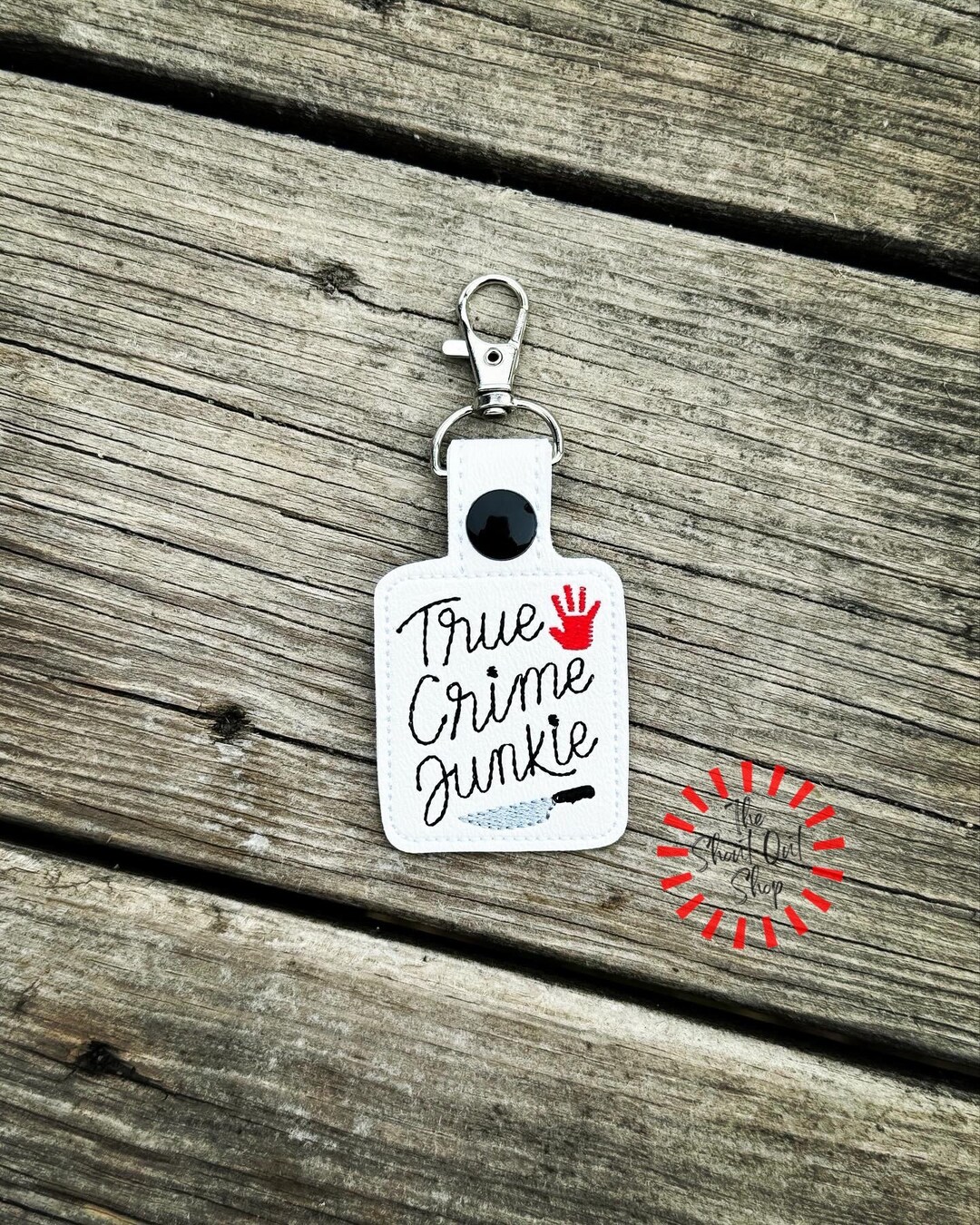 True Crime Junkie Keychain, True Crime Junkie Key Chain, True Crime ...