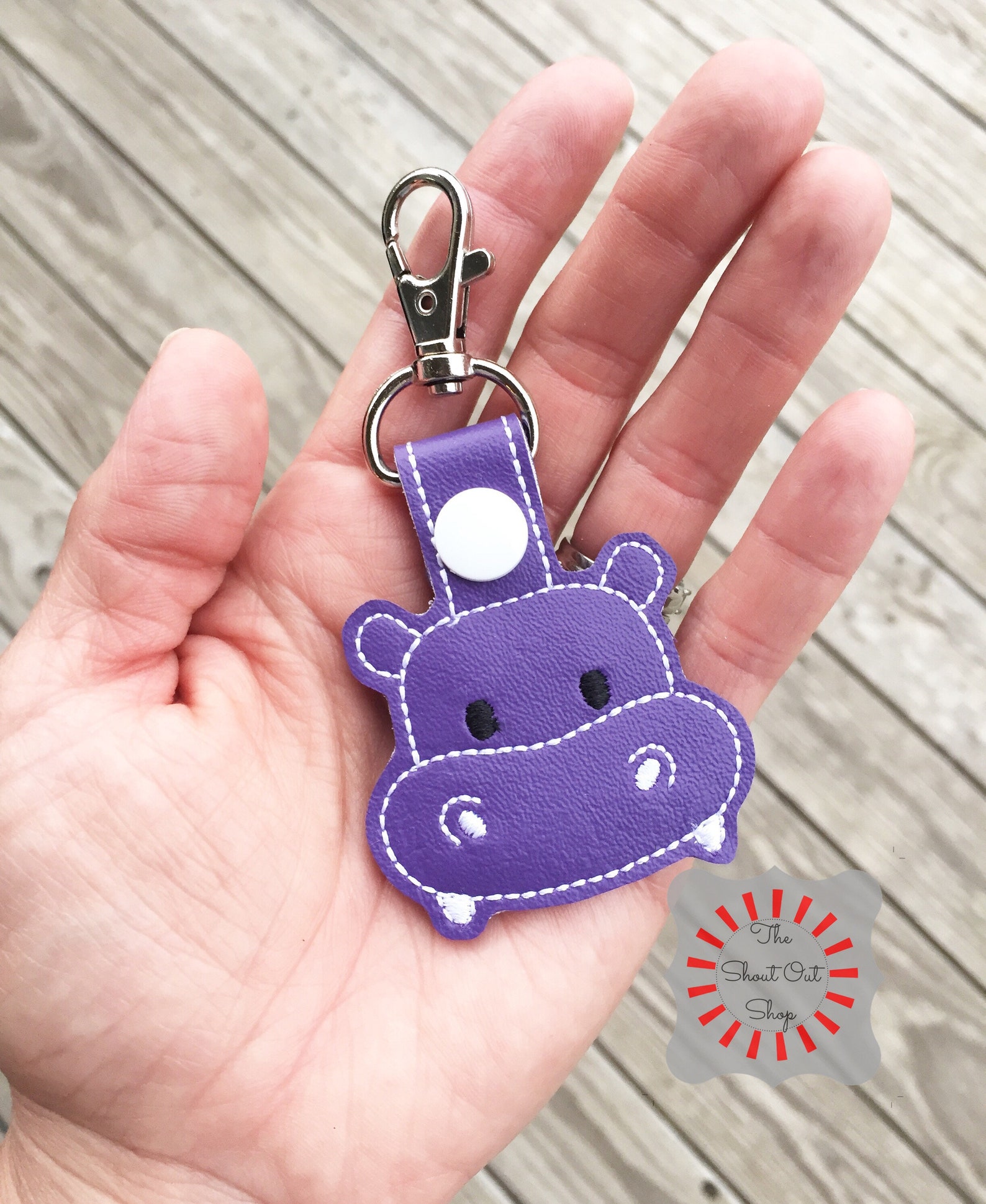 Hippo Keychain Hippopotamus Keychain Hippo Keyring Hippo - Etsy