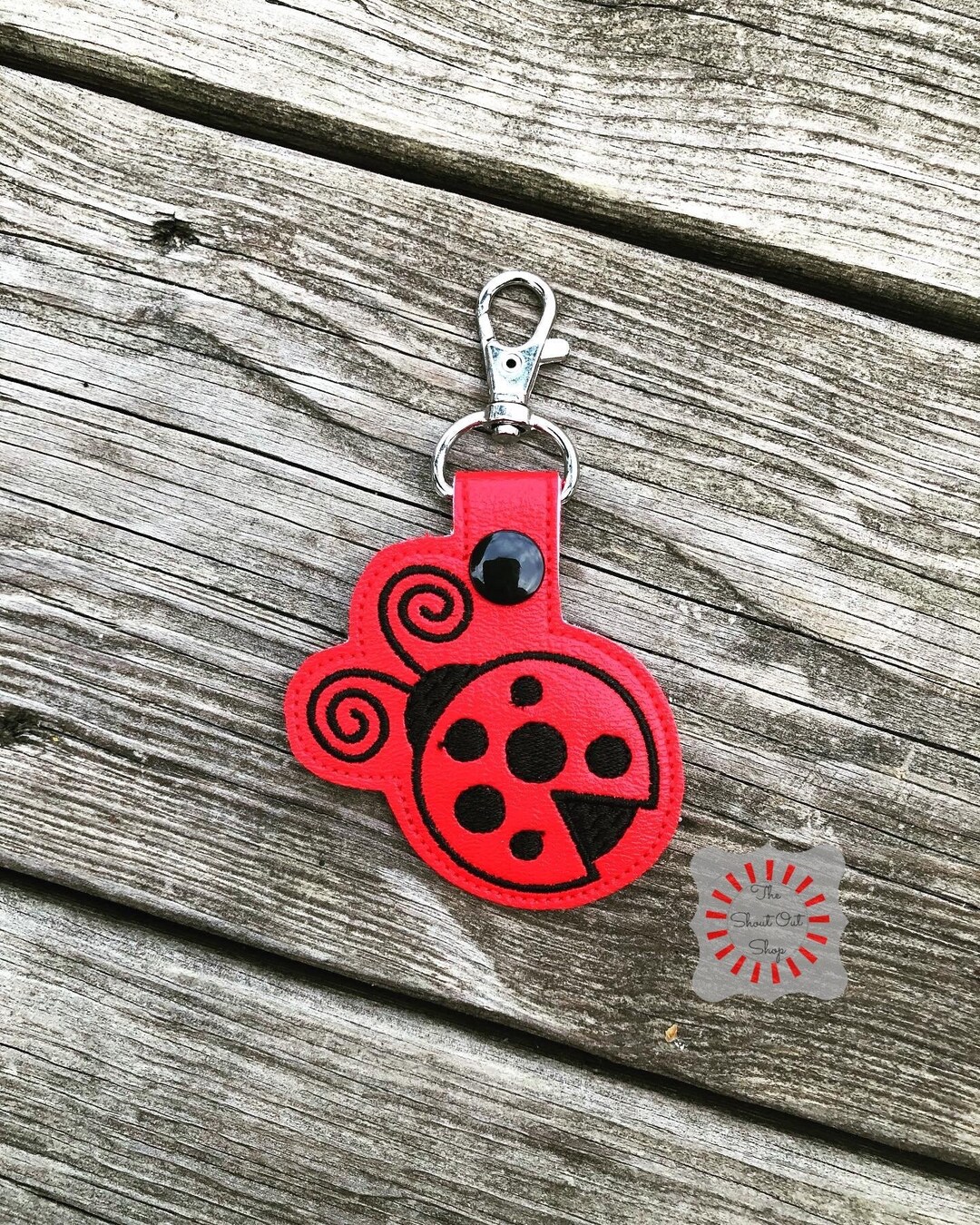 Ladybug Keychain Ladybug Key Chain Ladybug Keyring Ladybug Keyfob Ladybug Key Ring Red