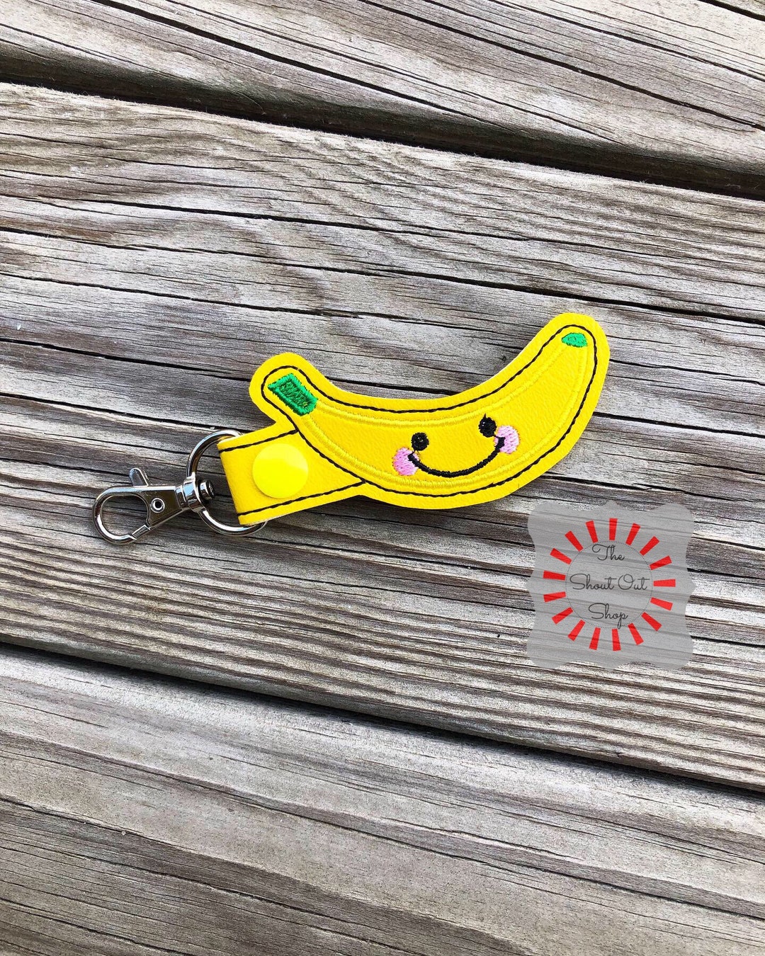 Banana Keychain, Banana Key Chain, Banana Keyring, Banana Key Ring ...