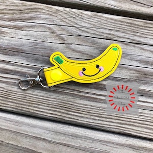Banana Keychain, Banana Key Chain, Banana Keyring, Banana Key Ring ...