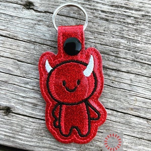 Red Sparkle Little Devil Keychain, Little Devil Key Chain, Cute Devil ...
