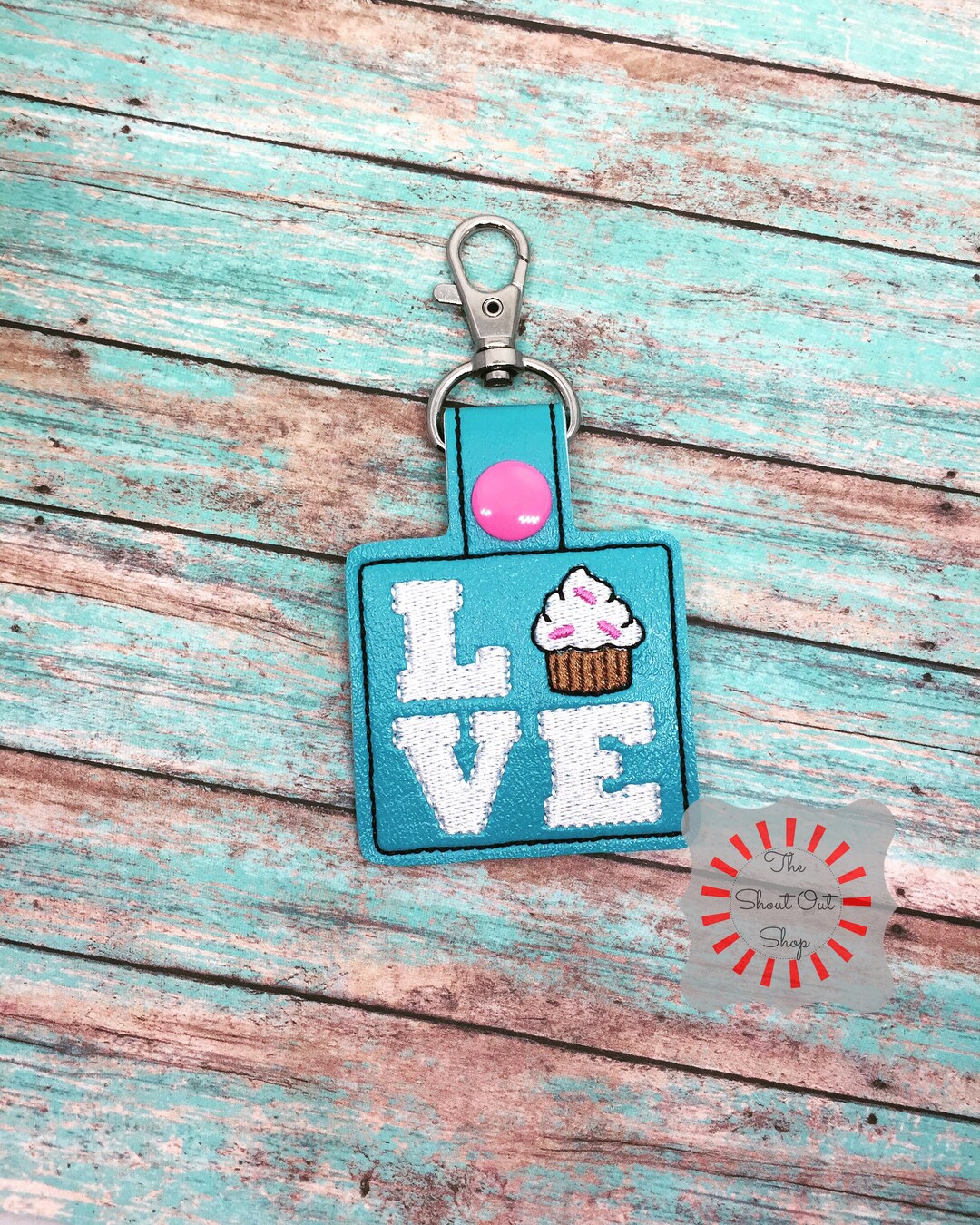 I Love Cupcakes Keychain, Cupcakes Keychain, Cupcakes Keyfob, Cupcakes ...