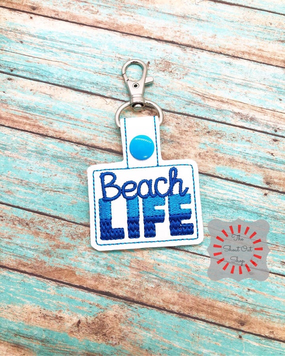 Beach Life Keychain Beach Life Key Chain Ocean Keyring | Etsy