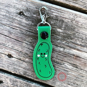Pickle Keychain, Pickle Key Chain, Pickle Keyfob, Pickle Snap Tab ...