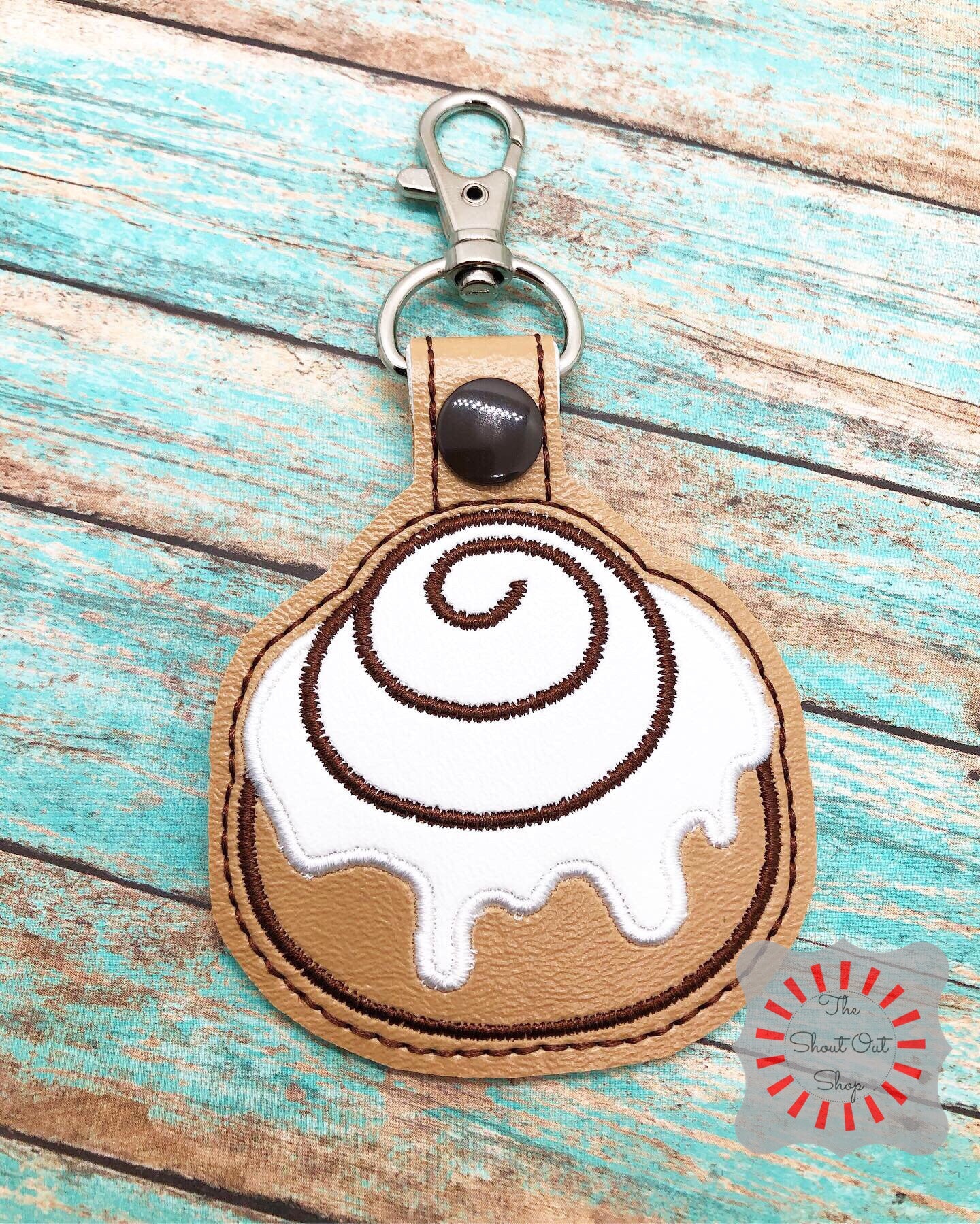 Cinnamon Roll Keychain, Cinnamon Rolls Key Chain, Cinnamon Bun Keyring ...