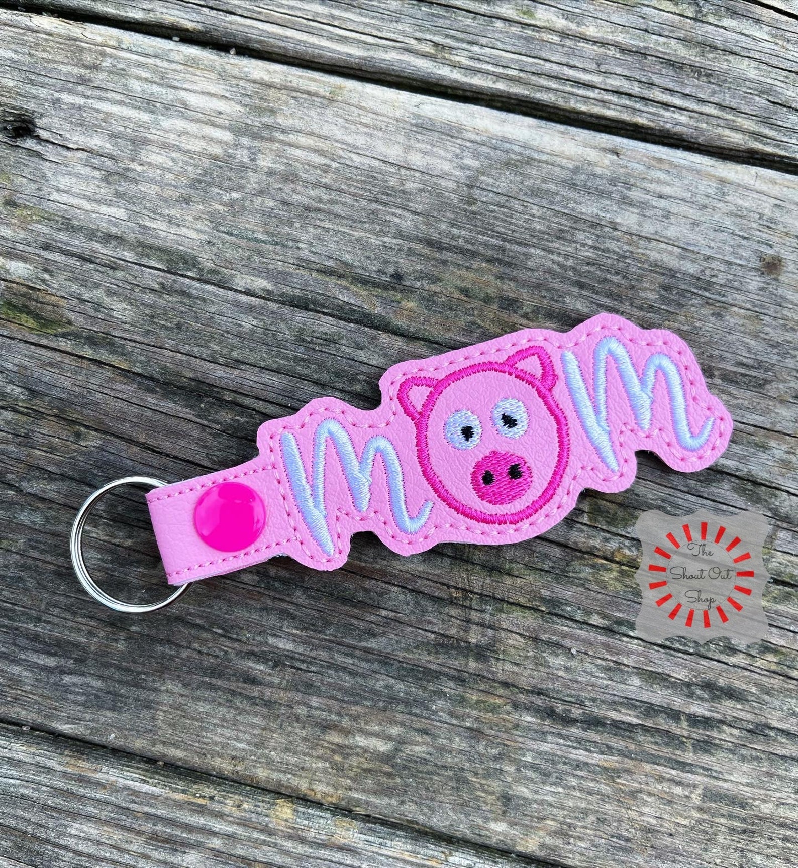 Pig Mom Keychain Pig Mom Key Chain Pig Mom Keyring Pig Key - Etsy
